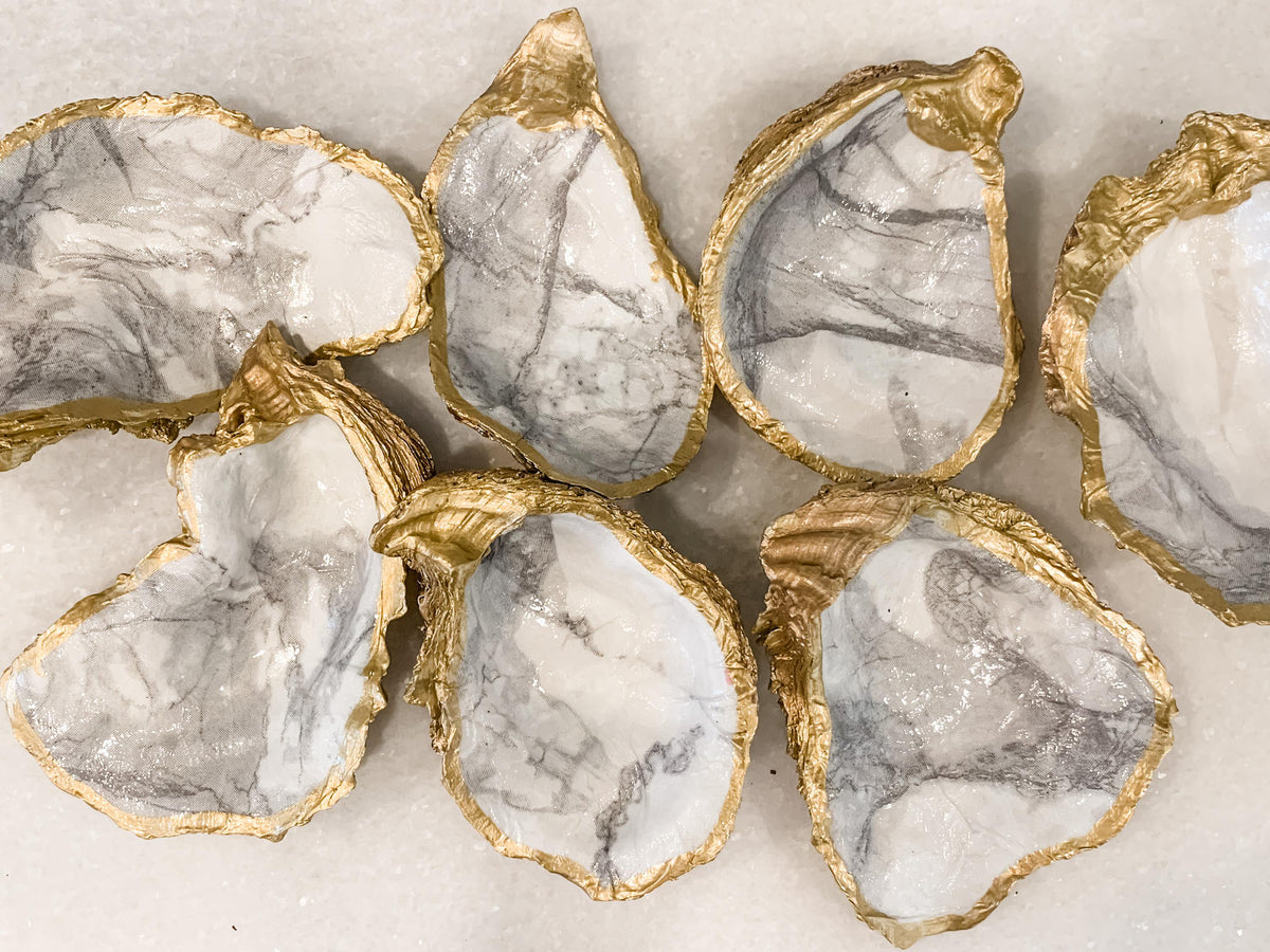 White Marble Oyster Shell – Zoey Lane